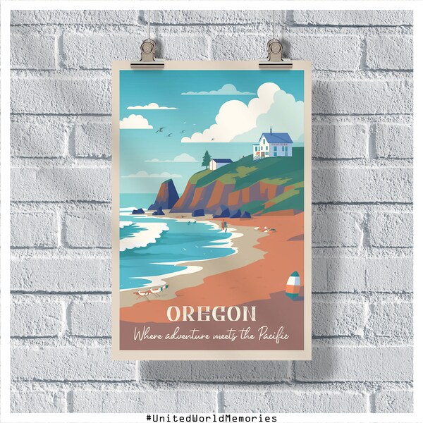 Oregon Print - Etsy