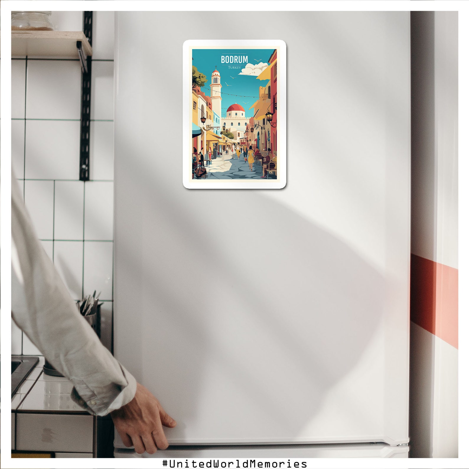 Bodrum Travel Poster, Bodrum Bazaar Poster, Turkey Poster, Bodrum Wall ...