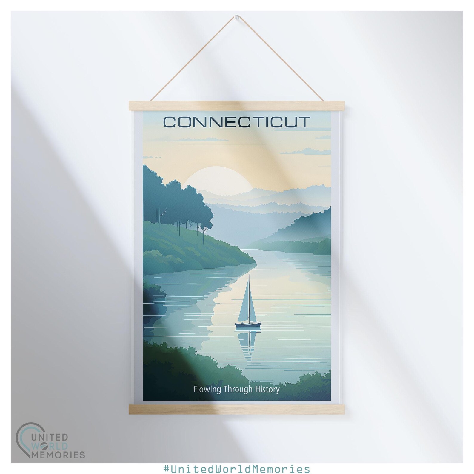 Connecticut River Views Poster, Connecticut Travel Print - Etsy