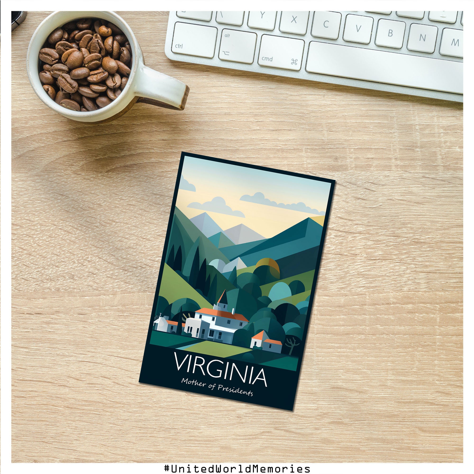 Virginia Travel Poster Mother of Presidents Poster Virginia - Etsy