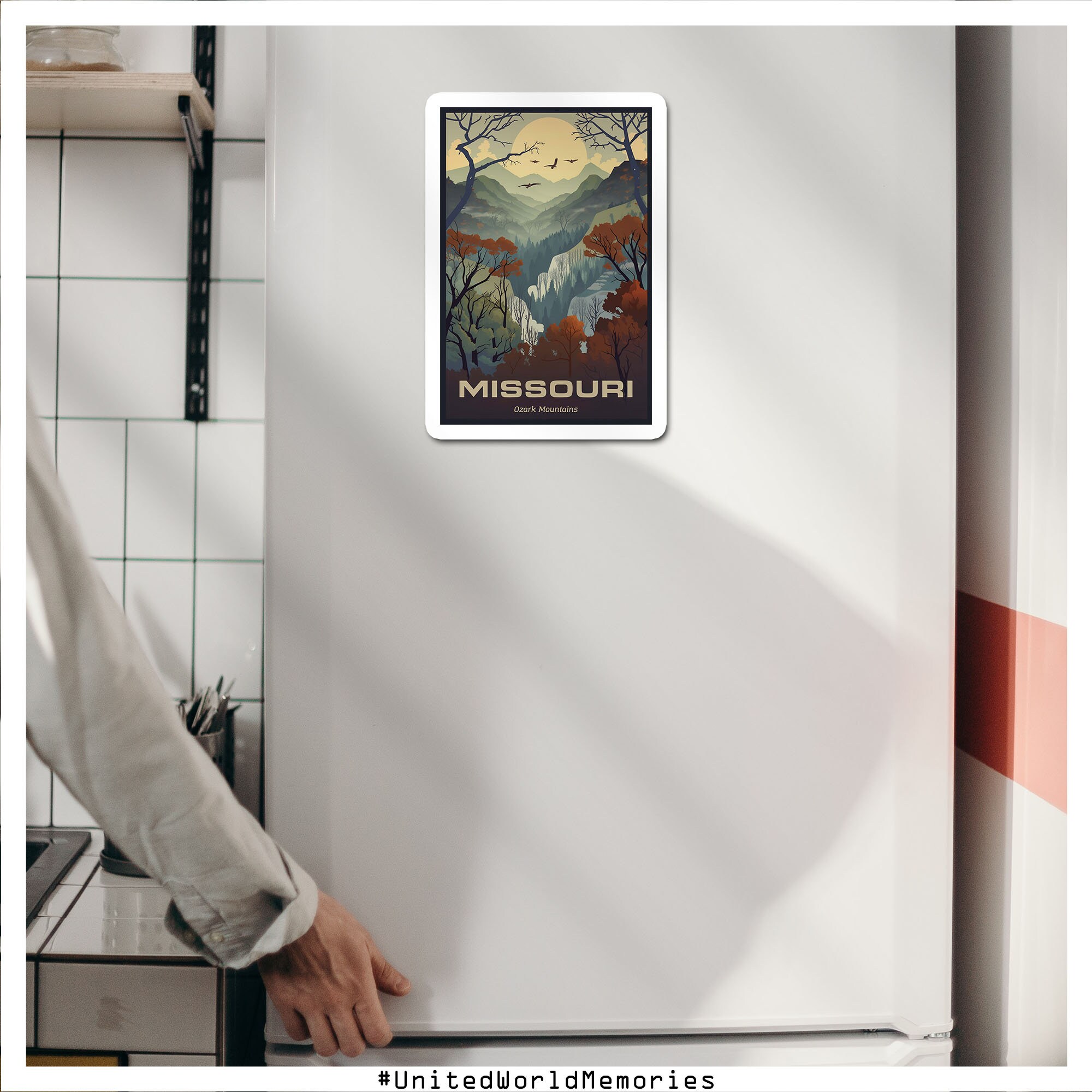 Missouri Travel Poster, Ozark Mountains Poster, Missouri Vintage Poster ...