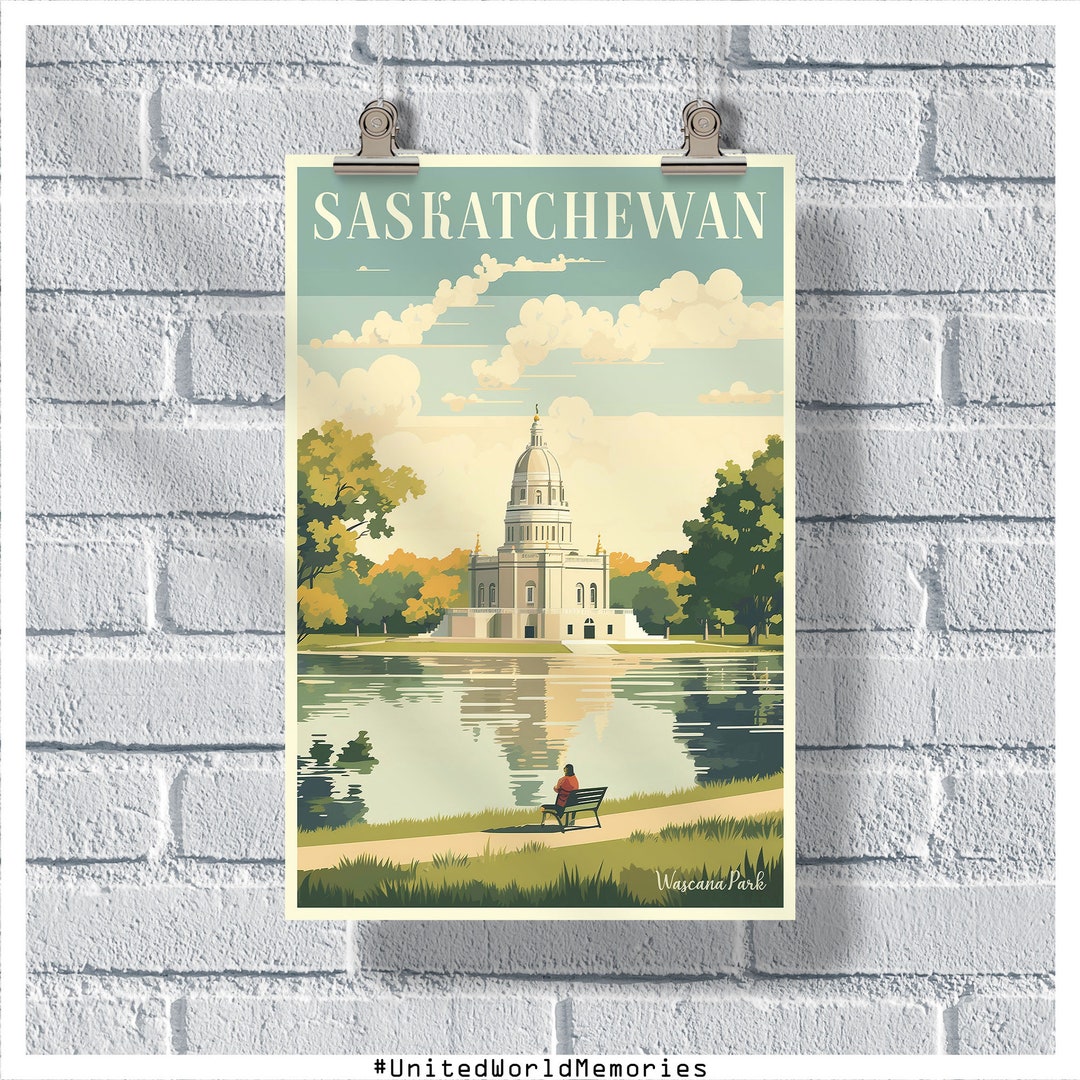 Saskatchewan Travel Poster, Wascana Park Poster, Canada Poster, Wall ...