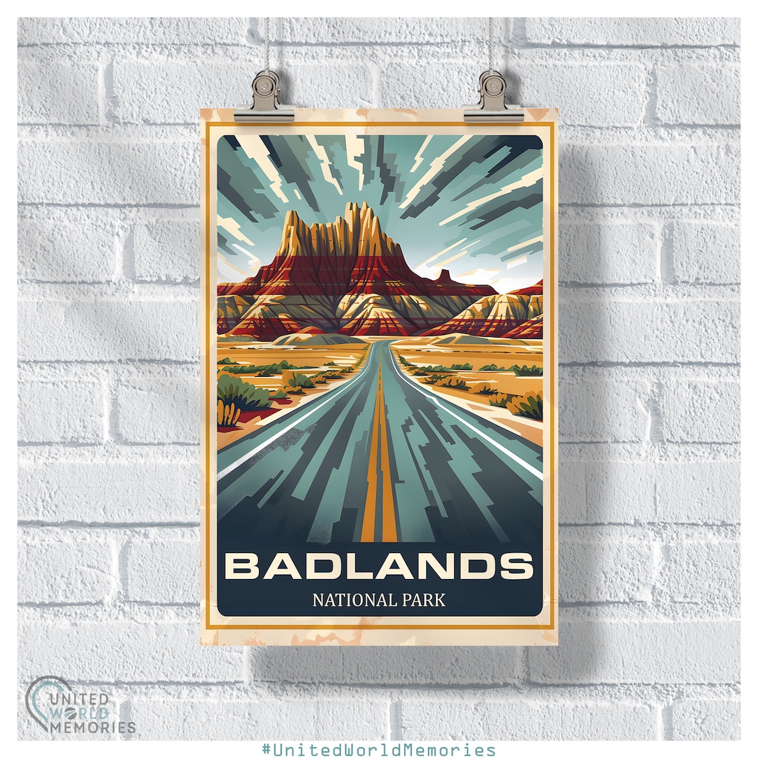 Badlands National Park Wild Beauty Poster, Badlands National Park ...
