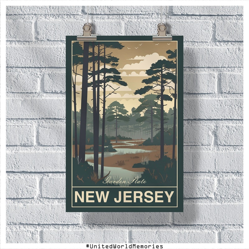 New Jersey Print - Etsy