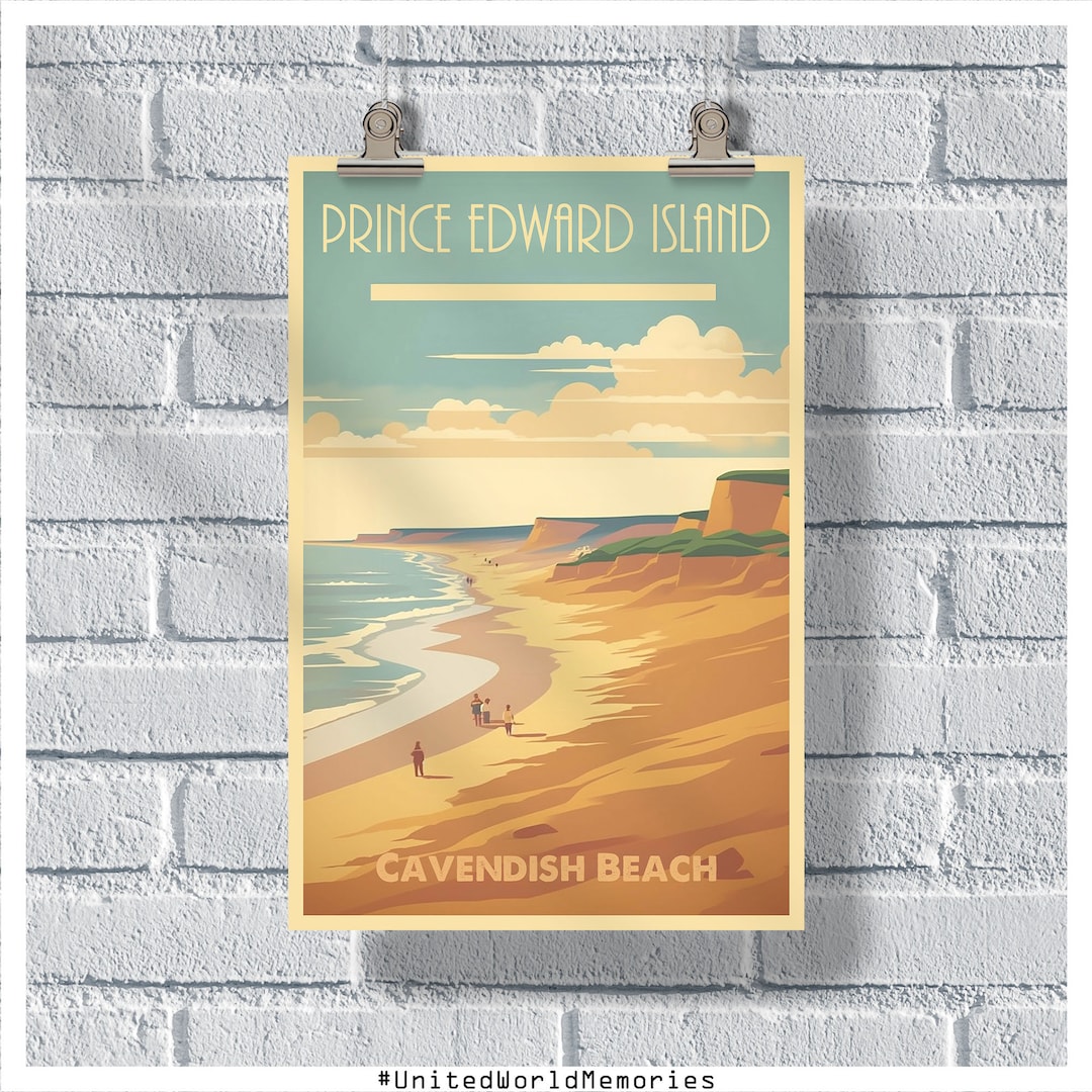 Prince Edward Island Poster, Cavendish Beach Poster, Canada Poster ...