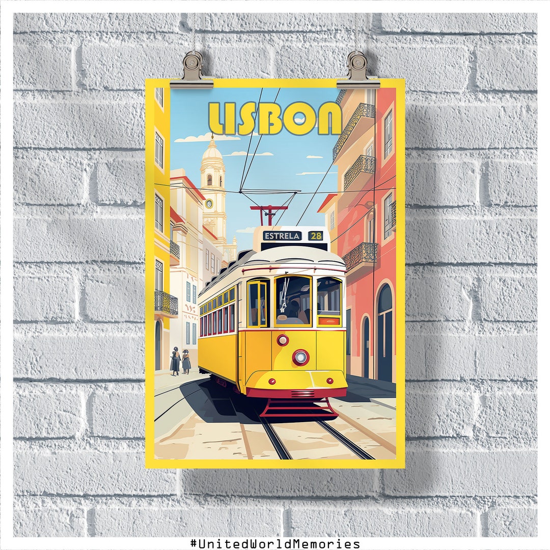 Lisbon Tram 28 Poster, Lisbon Travel Poster, Portugal Poster, Lisbon ...