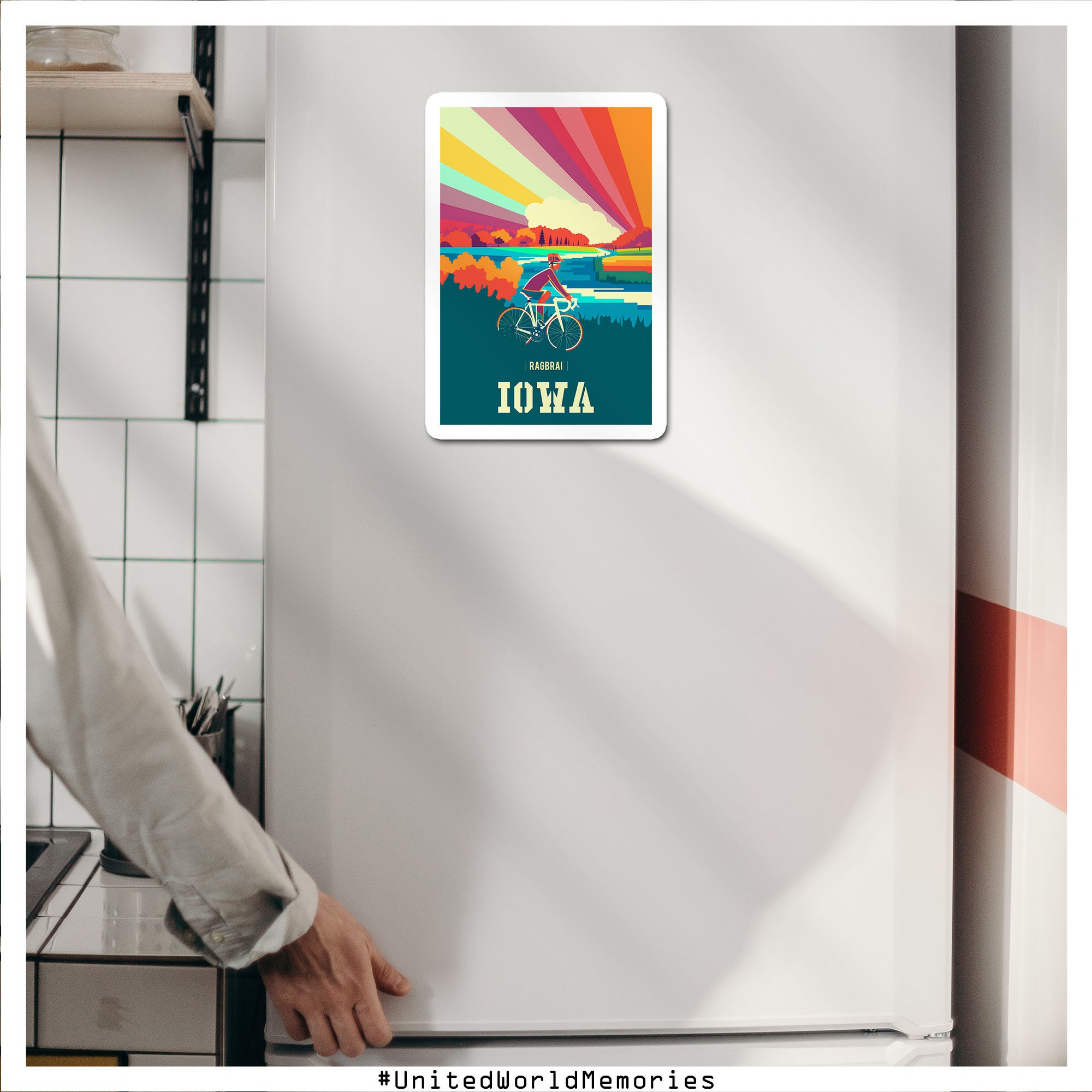 Iowa Travel Poster, RAGBRAI Poster, Iowa Vintage Poster, Wall Decor ...