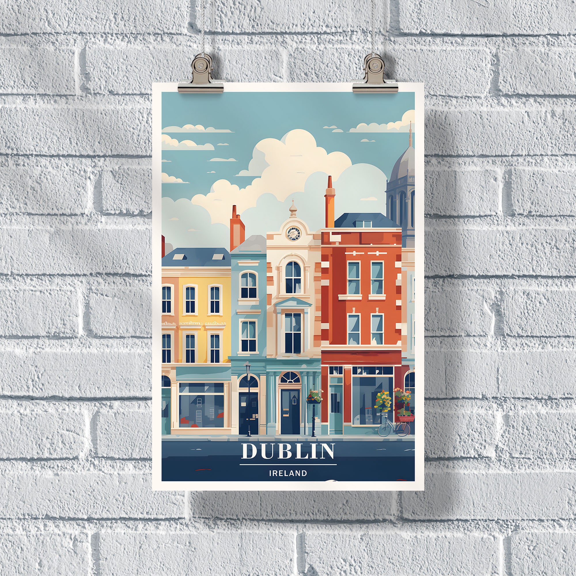 Dublin Street Ireland Poster, Dublin Travel Print, Ireland Poster ...