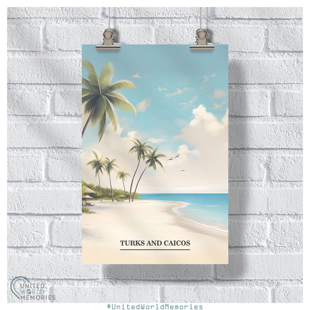 Turks and Caicos Paradise Poster, Turks and Caicos Print, Turks and ...
