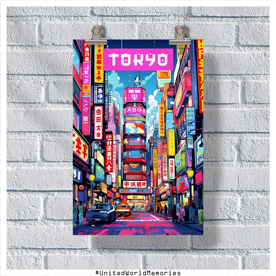 Tokyo Akihabara District Poster, Tokyo Travel Poster, Japan Poster ...
