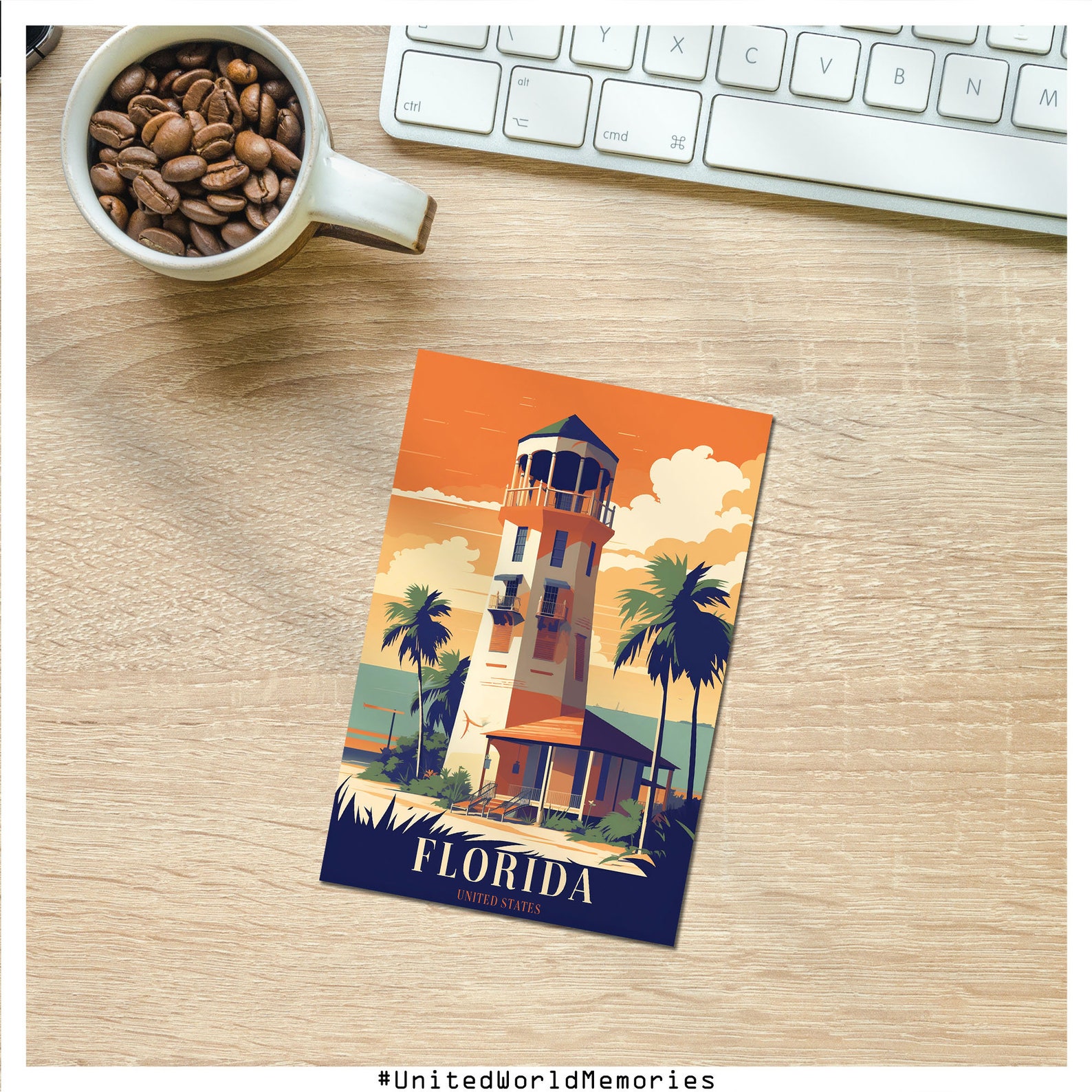Florida Travel Poster, Florida United States Poster, Florida Vintage ...