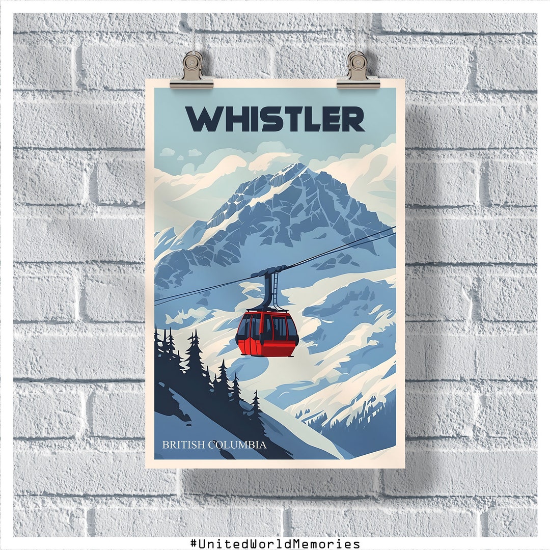 Whistler Blackcomb Gondola Gateway Poster, Whistler Blackcomb Ski ...