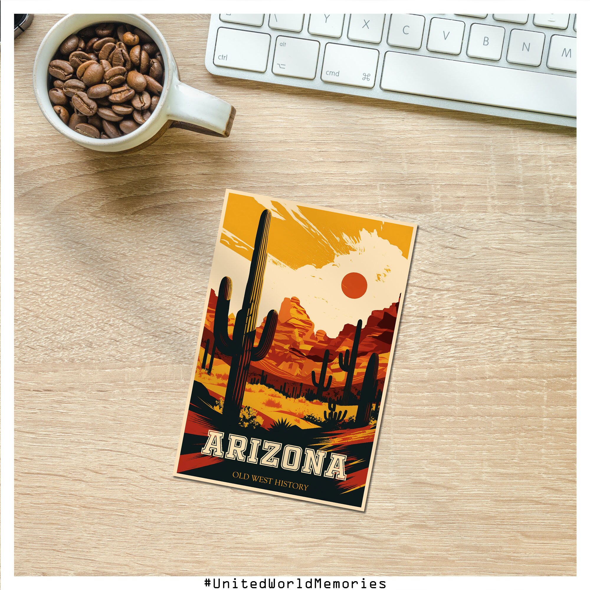 Arizona Travel Poster, Old West History Poster, Arizona Vintage Poster ...