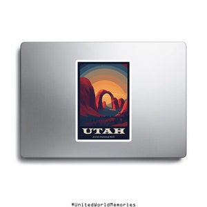 Utah Travel Poster, Arches National Park Poster, Utah Vintage Poster ...