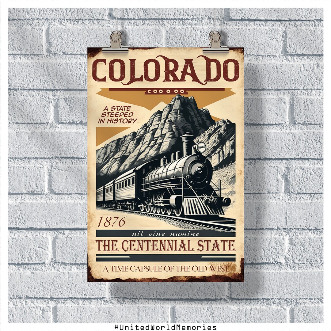 Colorado Travel Poster, Colorado Rail Poster, Colorado Vintage Poster ...