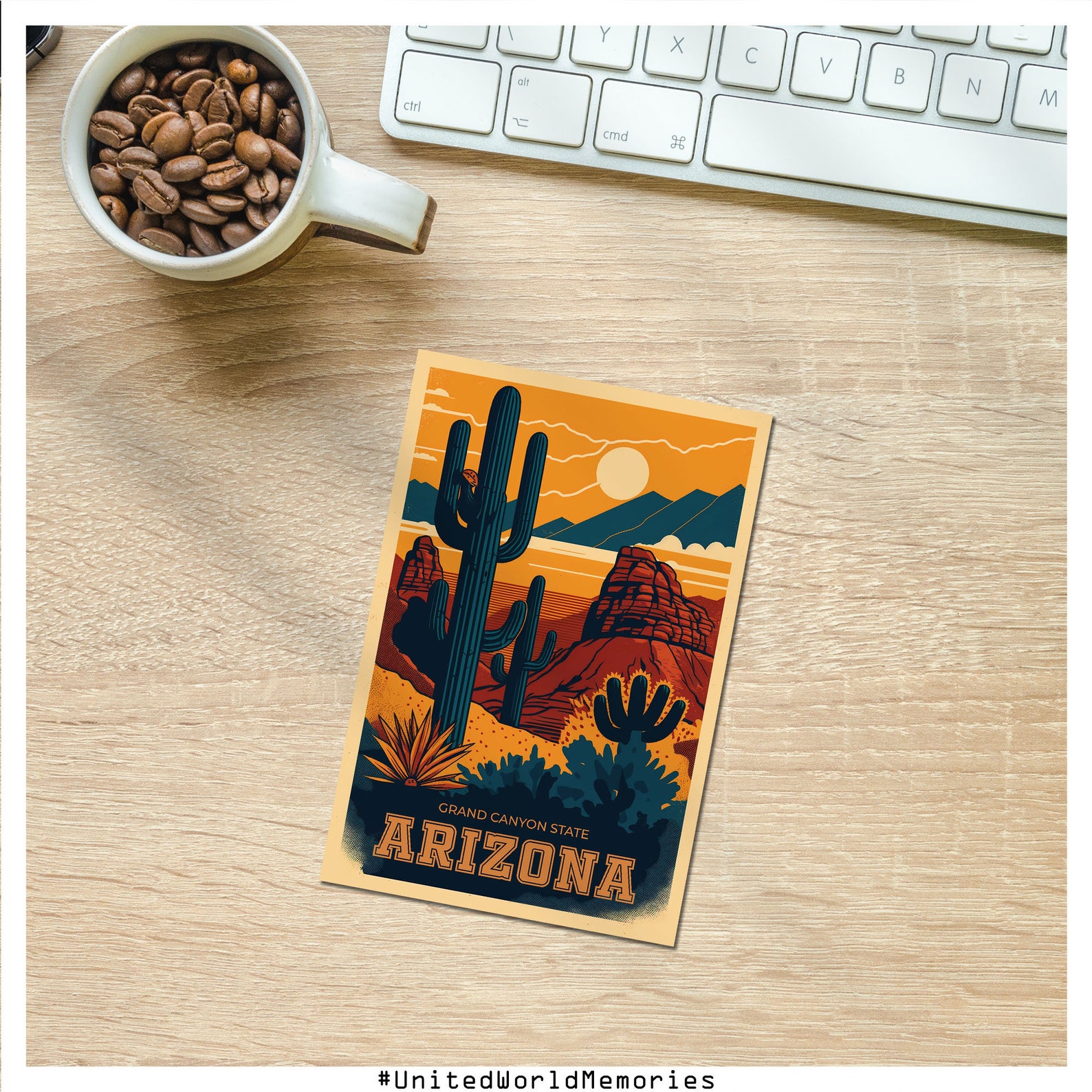 Arizona Travel Poster, Grand Canyon State Poster, Arizona Vintage ...