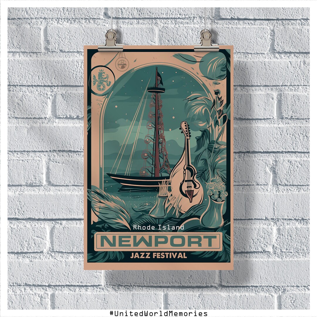 Rhode Island Travel Poster, Newport Jazz Festival Poster, RI Poster ...