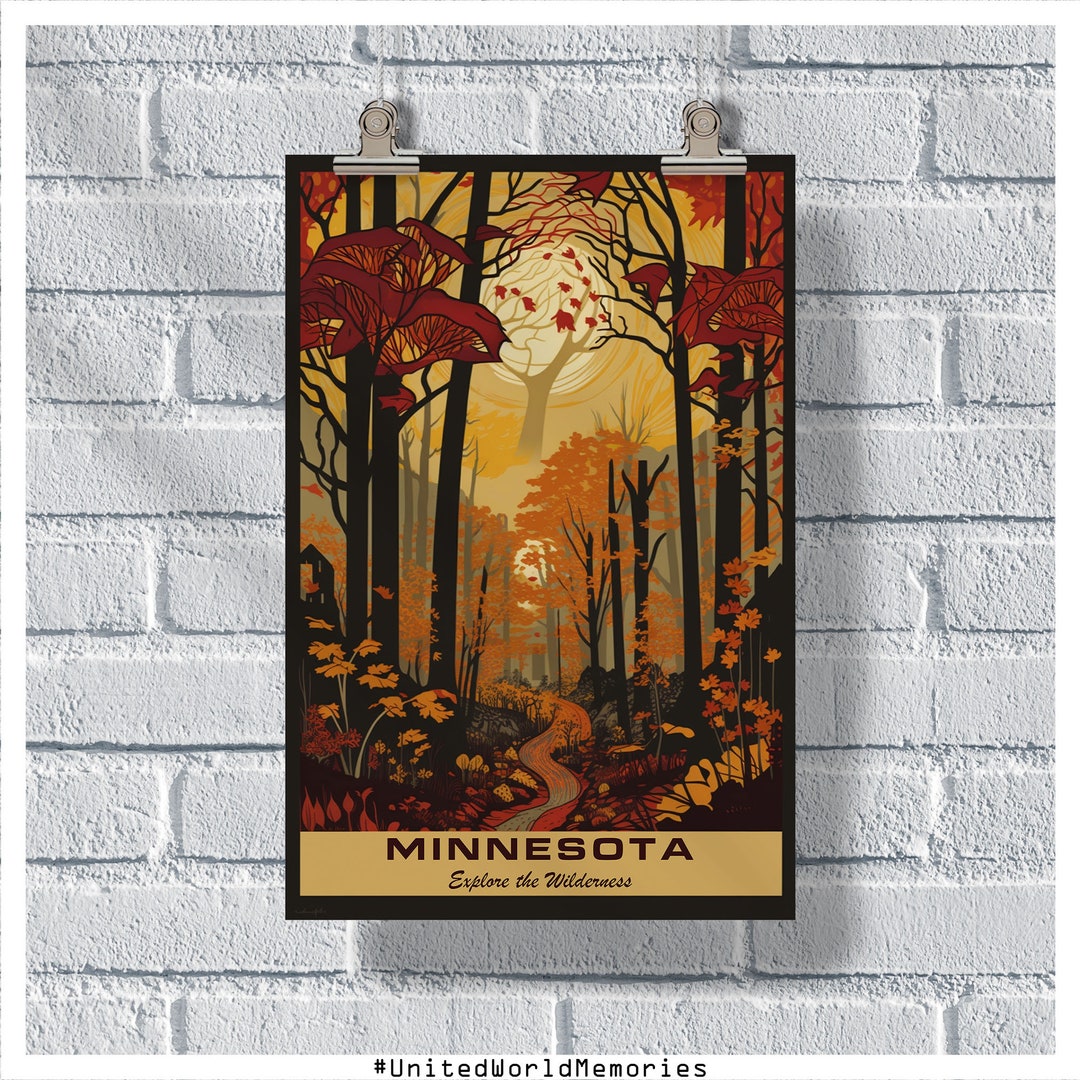 Minnesota Travel Poster, Minnesota Poster, Minnesota Vintage Poster ...