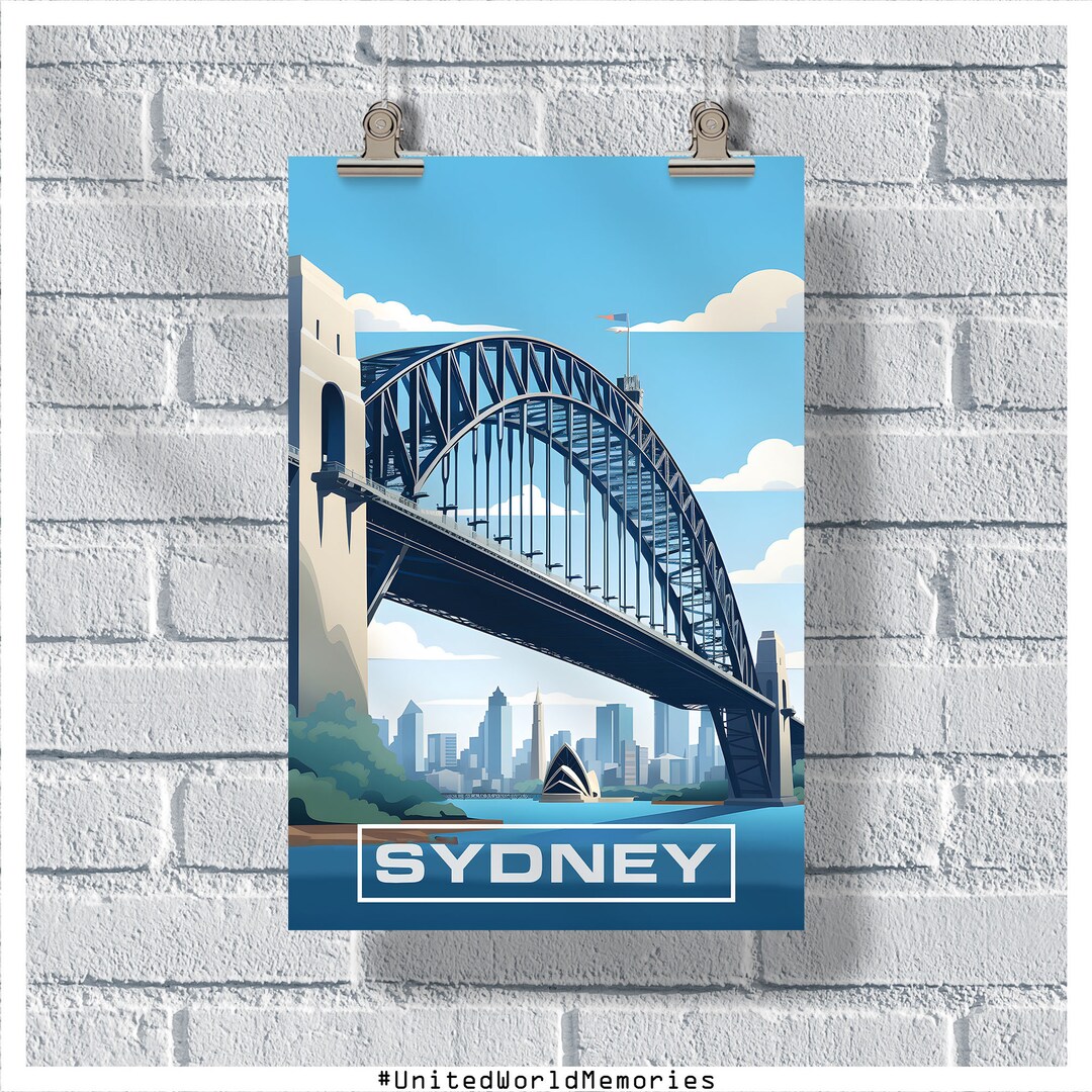 Sydney Harbour Bridge Poster, Sydney Travel Poster, Australia Poster ...