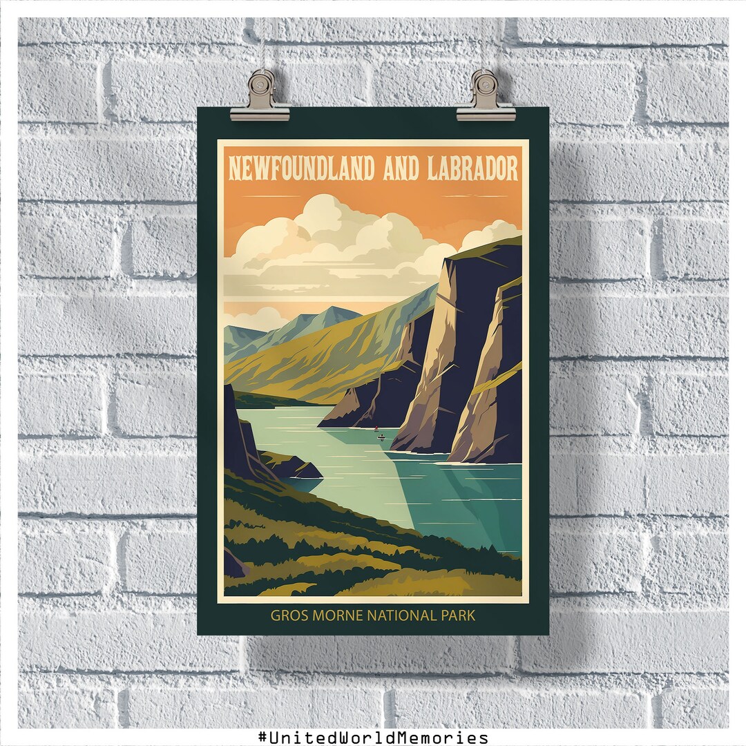 Newfoundland and Labrador Poster, Gros Morne National Park Poster, NL ...