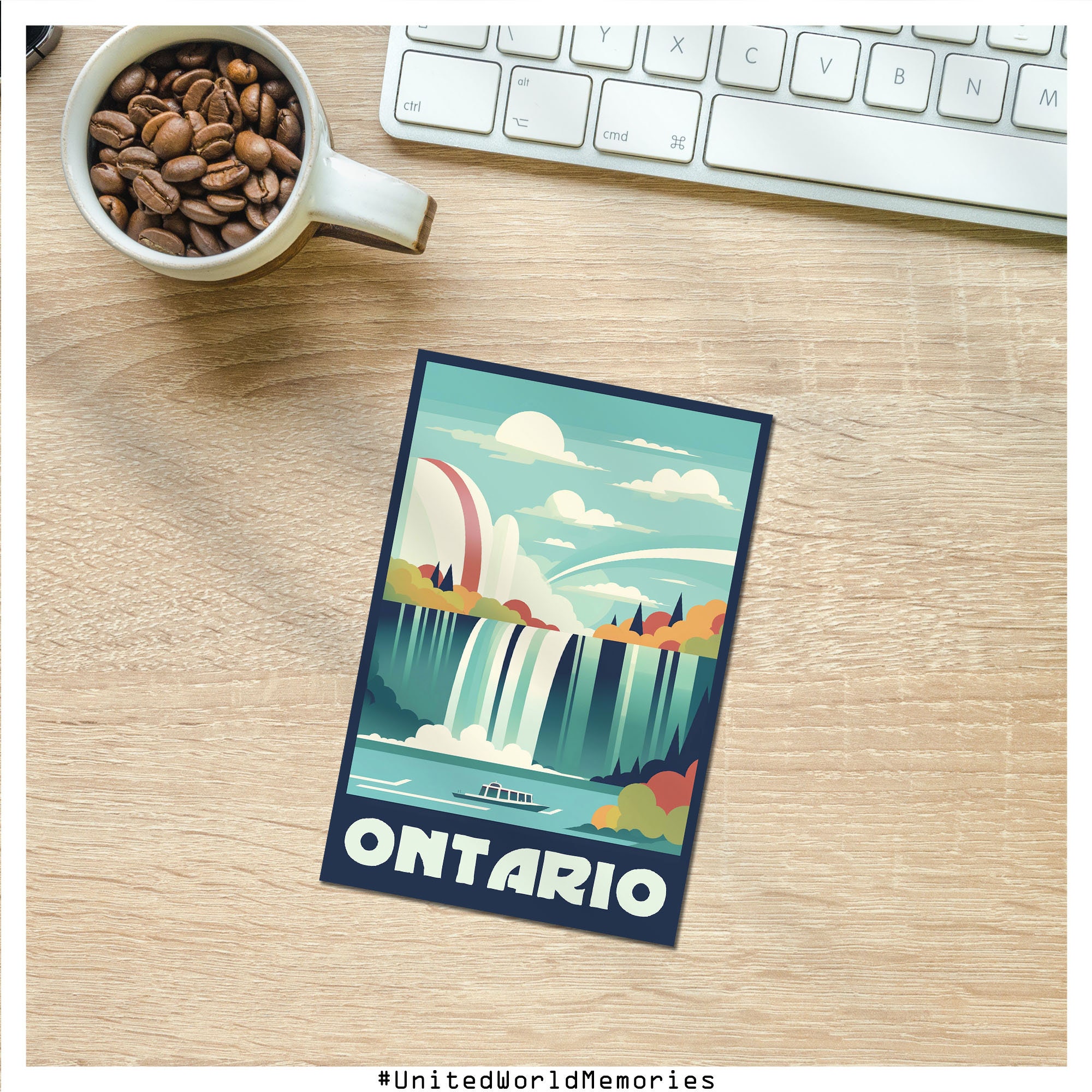 Ontario Travel Poster, Niagara Falls Poster, Canada Poster, Ontario ...