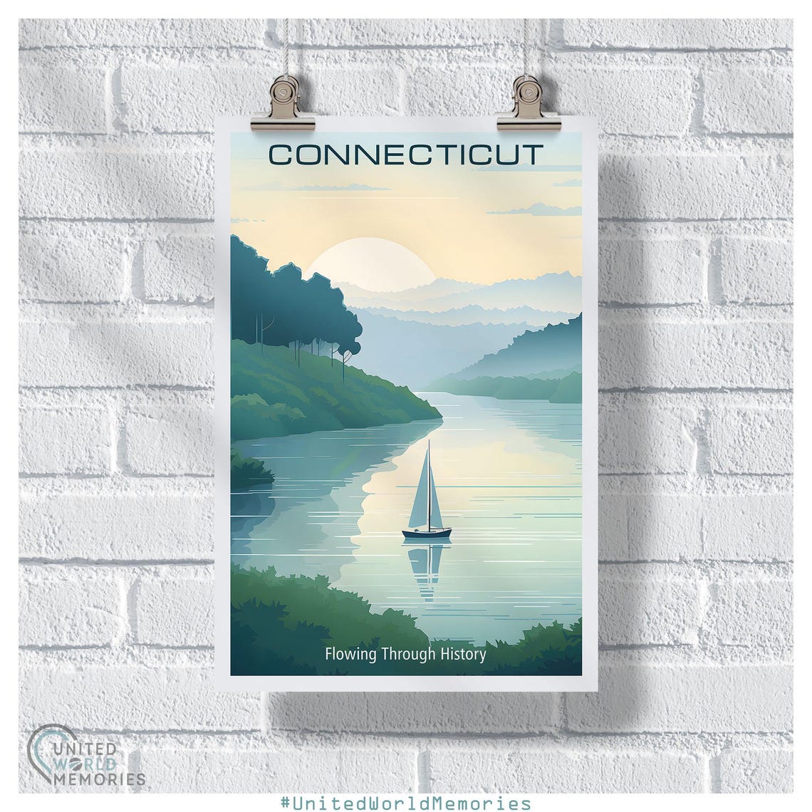 Connecticut River Views Poster, Connecticut Travel Print - Etsy
