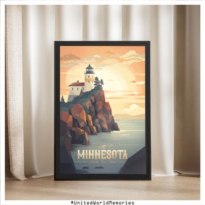 Minnesota Travel Poster, North Star State Poster, Minnesota Vintage ...