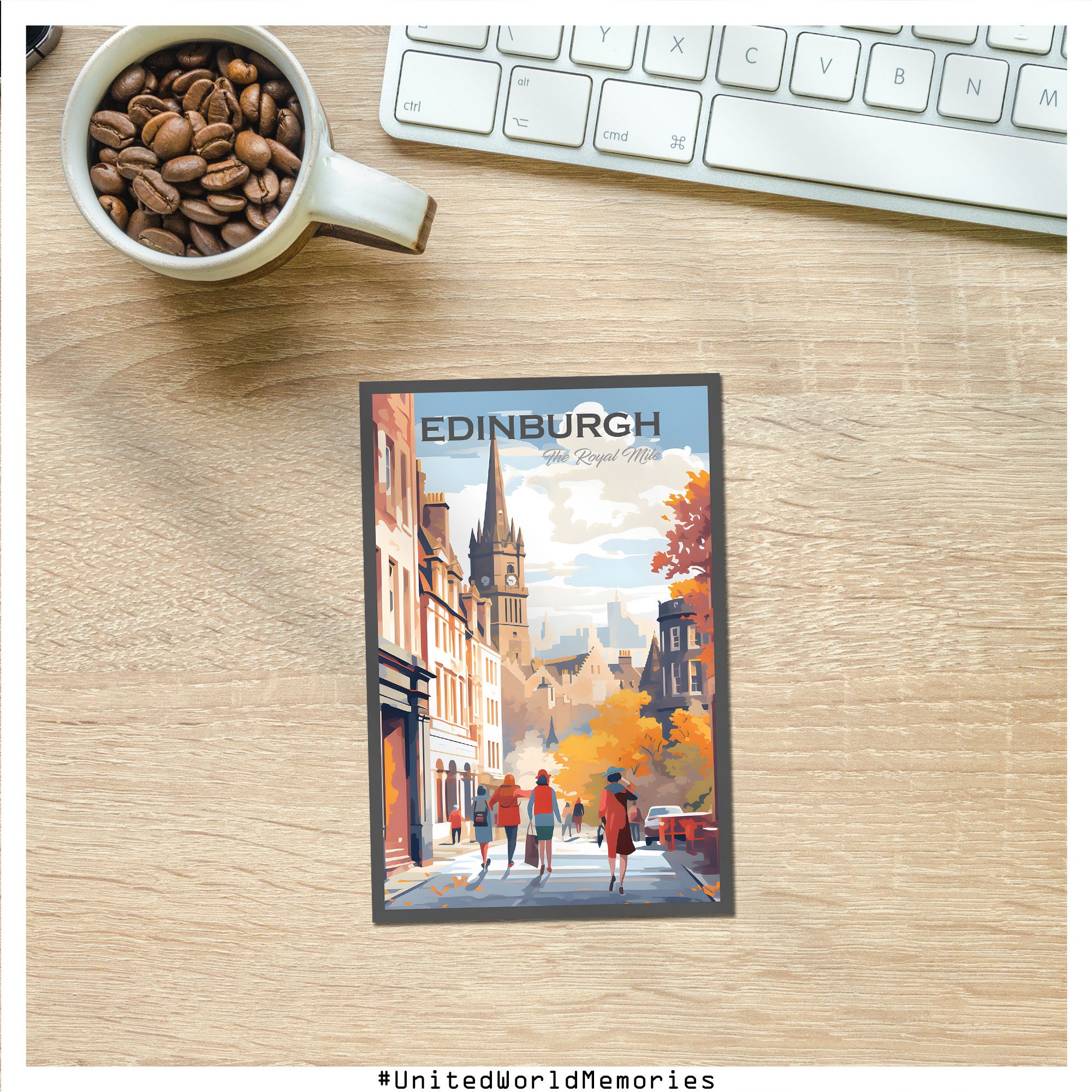 Edinburgh the Royal Mile Poster, Scotland Travel Poster, Edinburgh ...