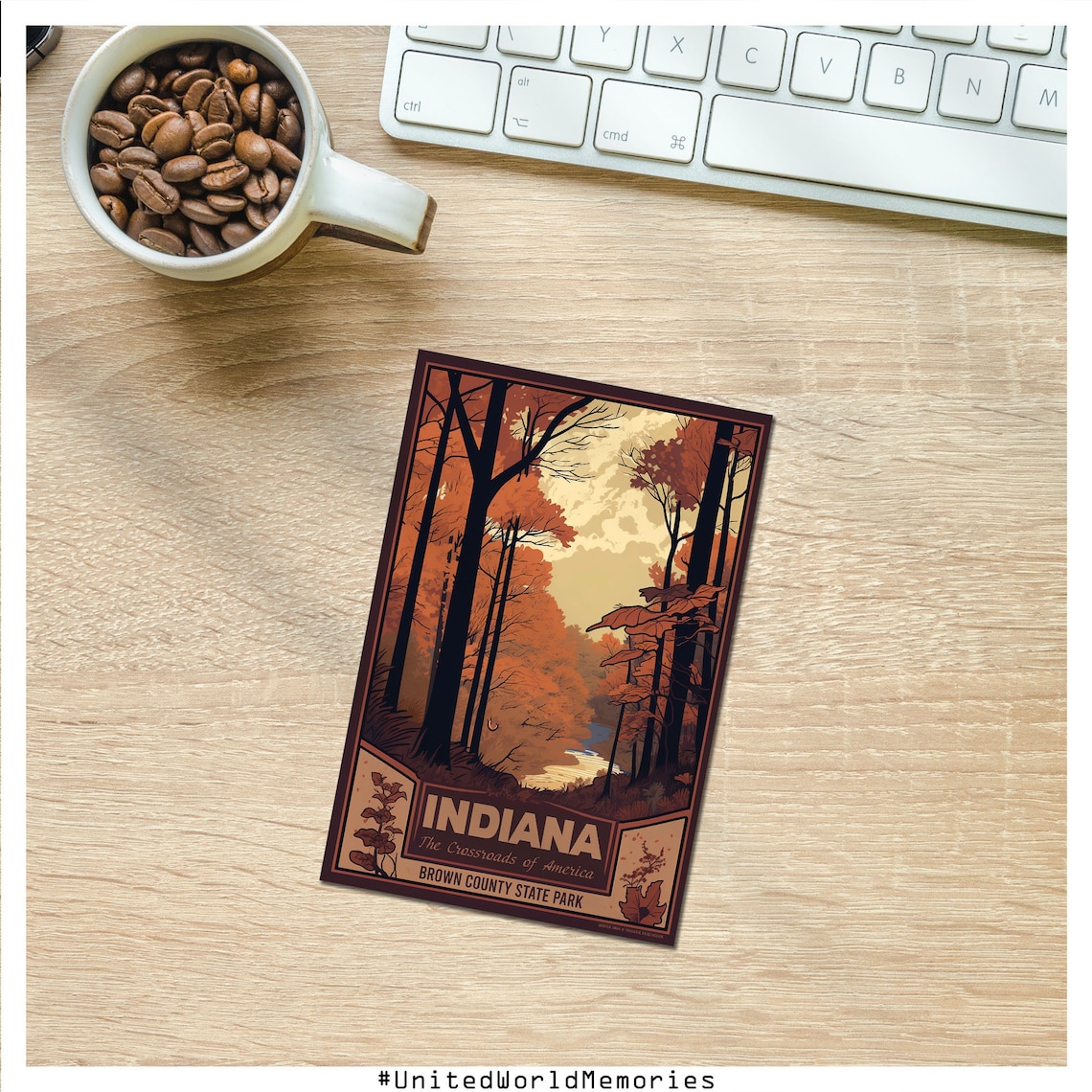 Indiana Travel Poster, Indiana Poster, Indiana Vintage Poster, Wall ...