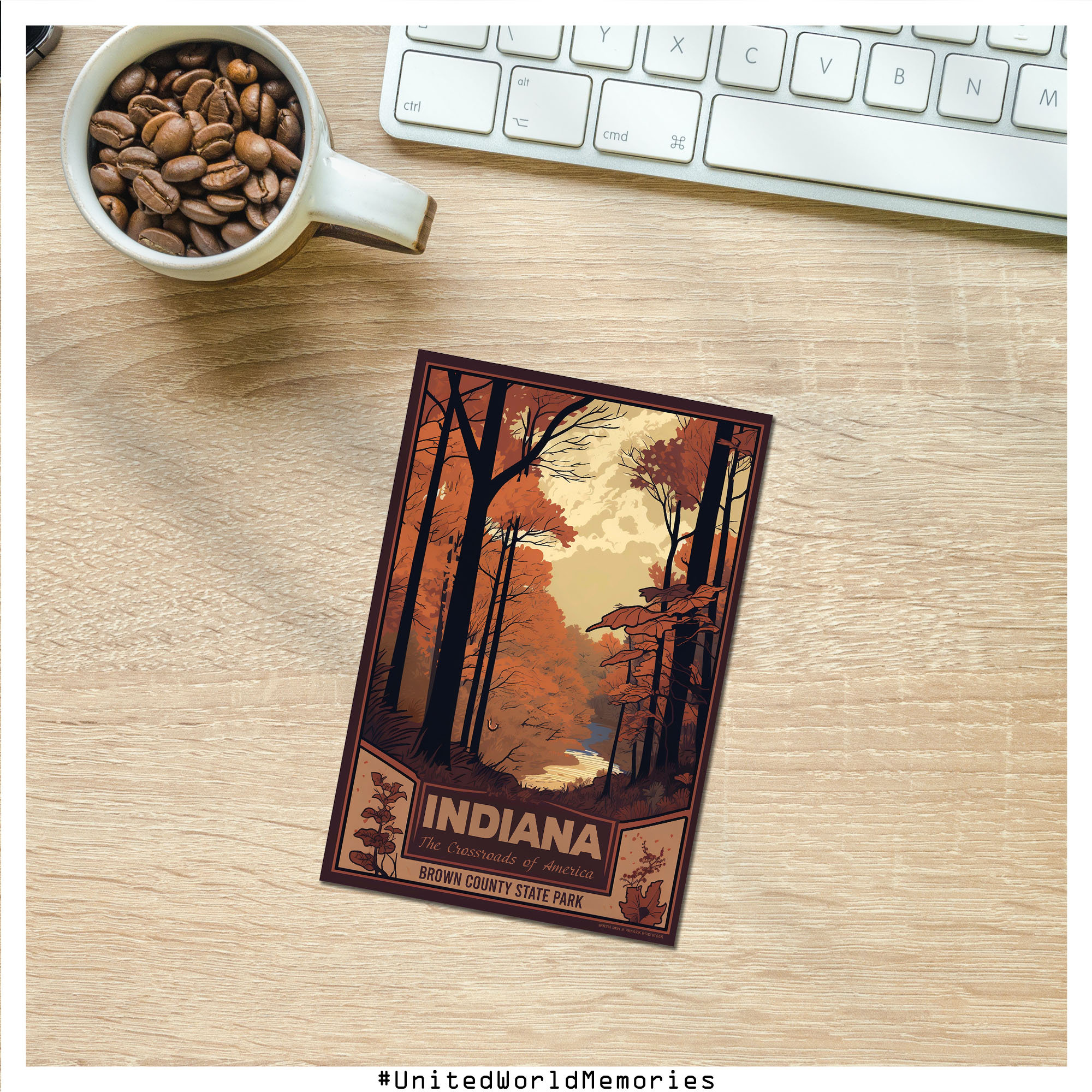 Indiana Travel Poster, Indiana Poster, Indiana Vintage Poster, Wall ...