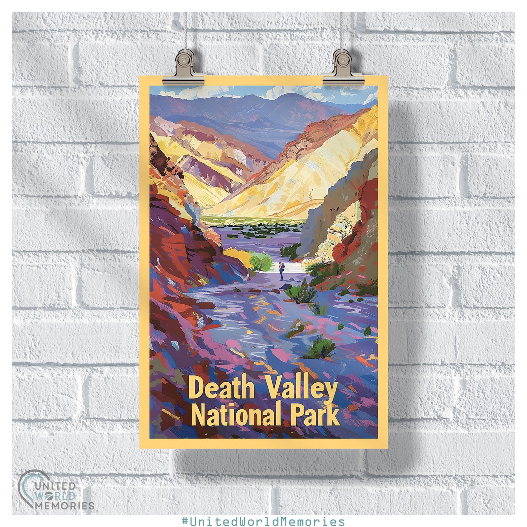 Death Valley National Park Artist's Palette Adventure Poster, Death ...