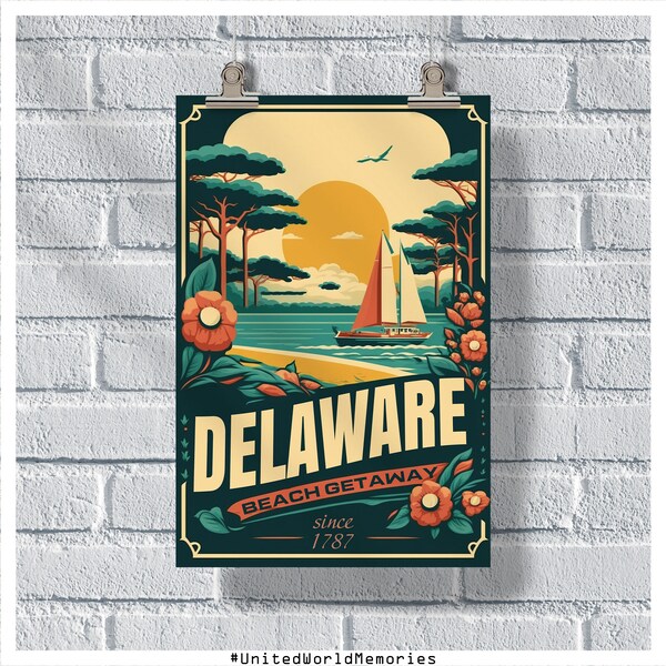Delaware Poster - Etsy