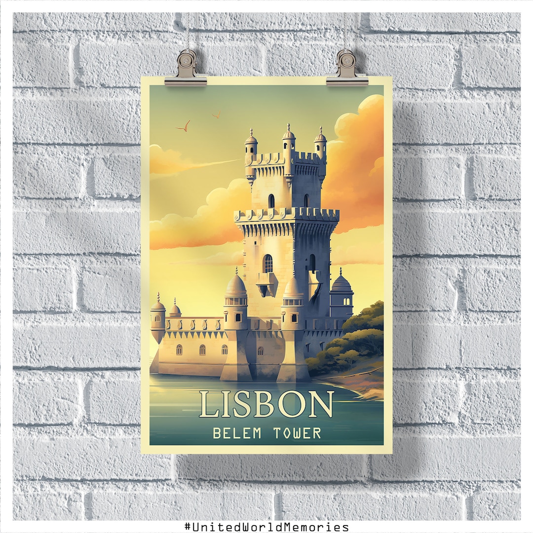 Lisbon Belem Tower Poster, Lisbon Travel Poster, Portugal Poster ...