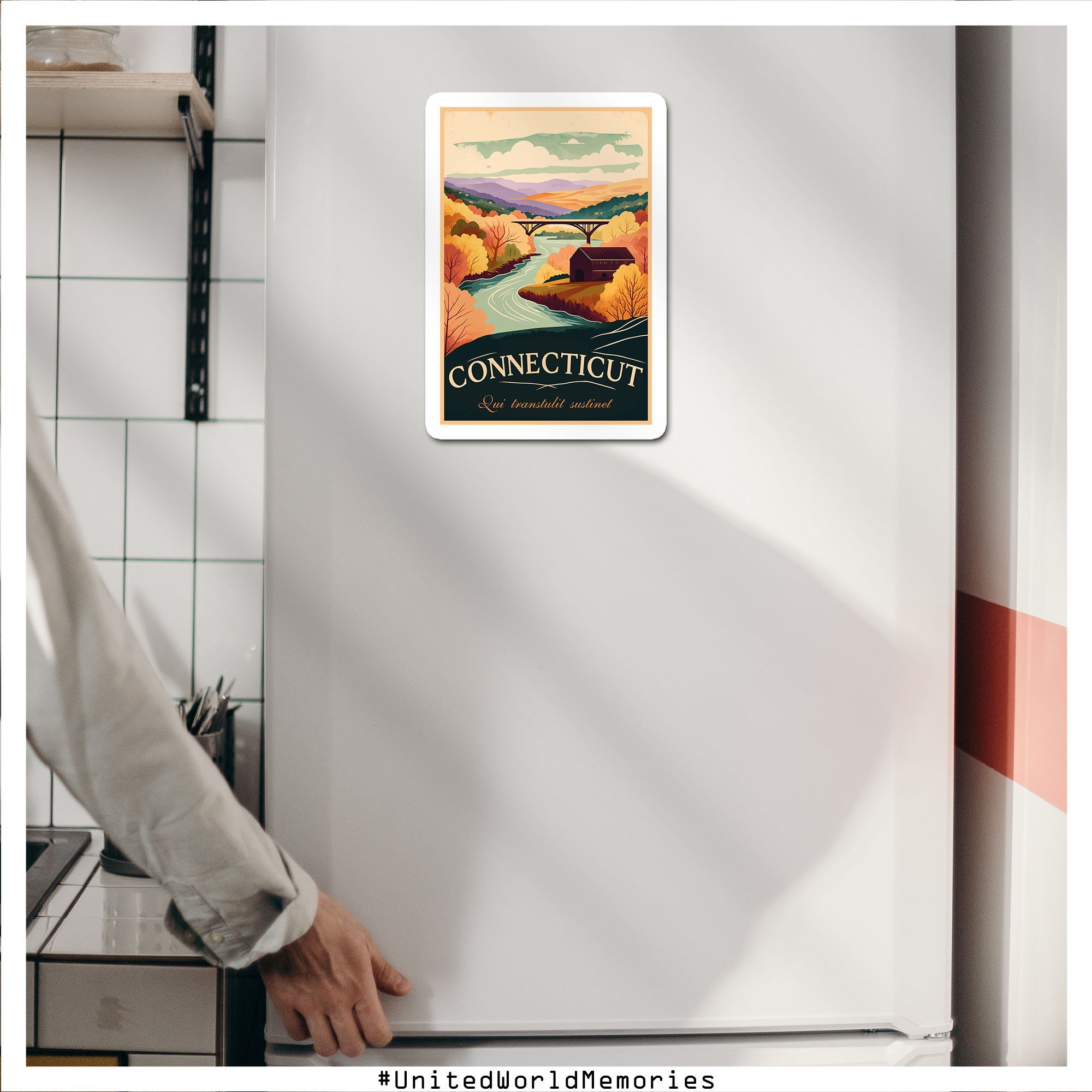 Connecticut Travel Poster, Connecticut Poster, Connecticut Vintage ...