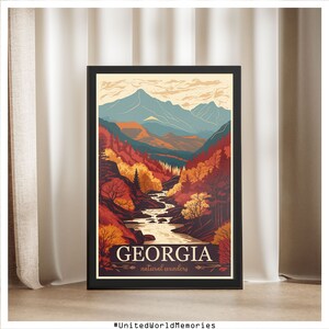 Georgia Travel Poster, Georgia Poster, Georgia Vintage Poster, Georgia ...
