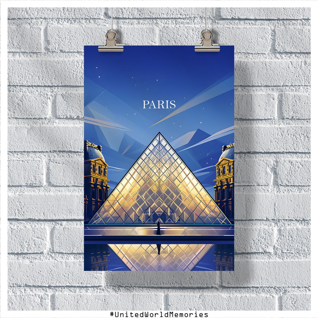 Paris Louvre Museum Poster, Paris Travel Poster, France Poster, Office ...