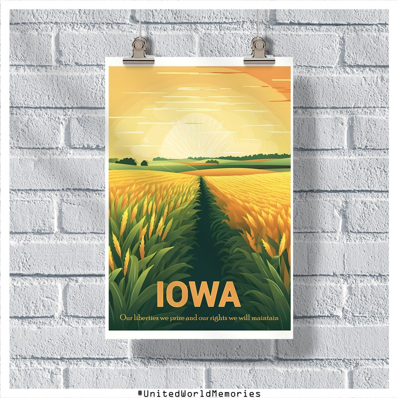 Iowa Poster - Etsy