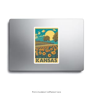 Kansas Travel Poster, Sunflower State Poster, Kansas Vintage Poster ...