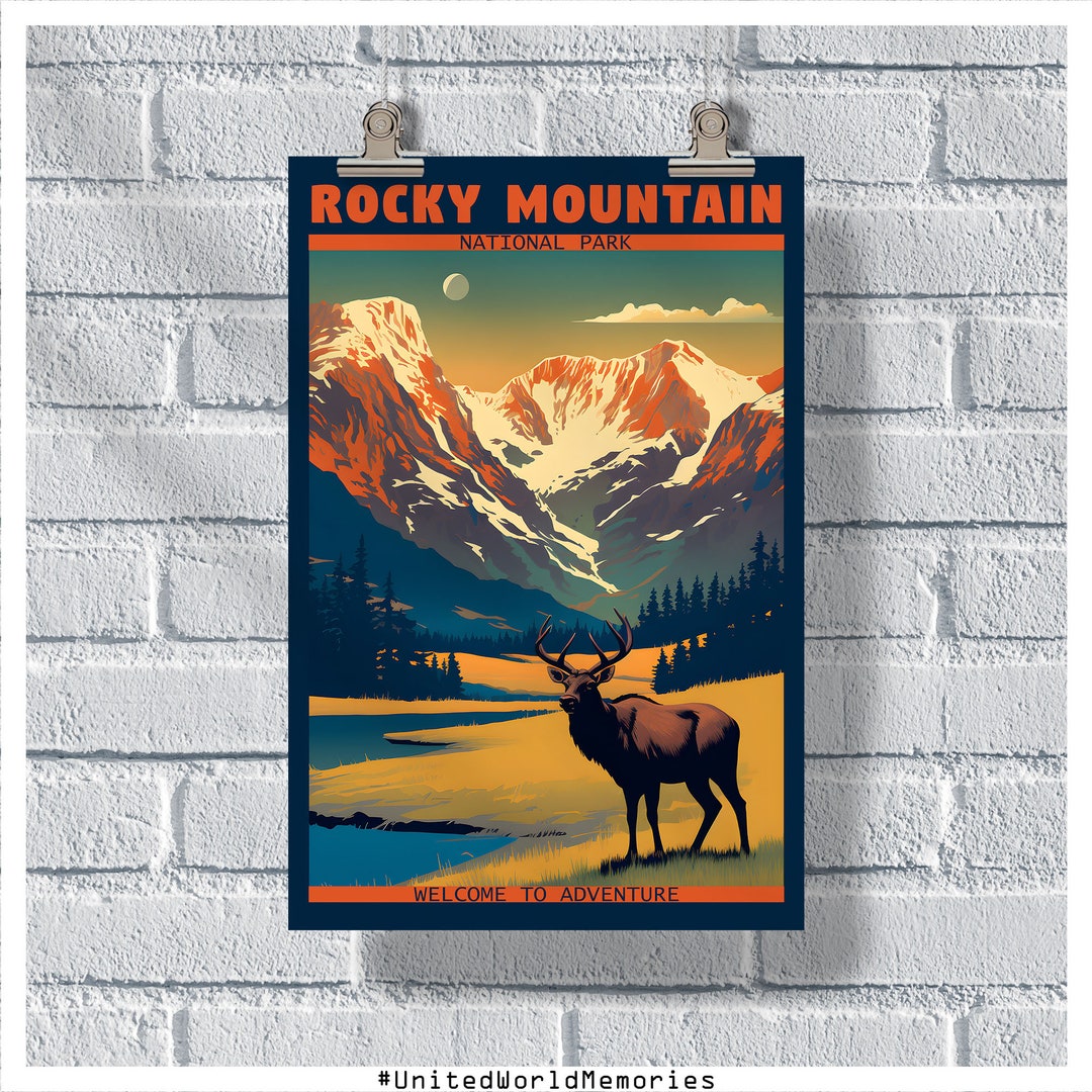 Rocky Mountain National Park Poster, Rocky Mountain Welcome to ...