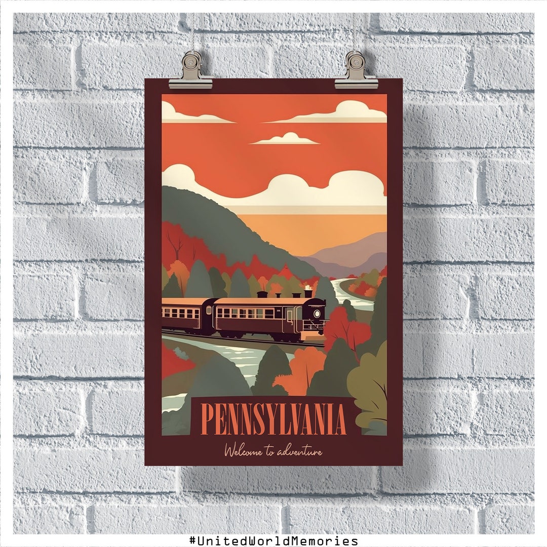 Pennsylvania Travel Poster, Welcome to Pennsylvania Poster ...