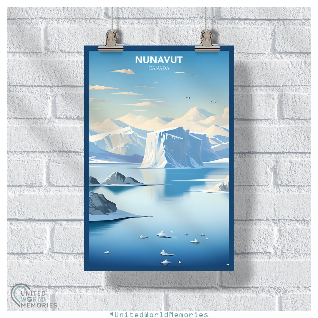 Nunavut Arctic Majesty Poster, Nunavut Canada Vintage Retro Print ...
