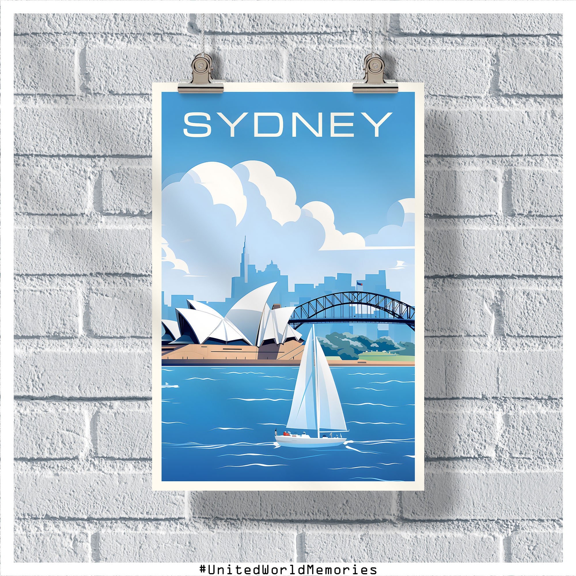 Sydney Opera House Poster Sydney Travel Poster Australia - Etsy