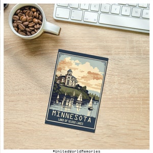 Minnesota Travel Poster, Minnesota Lakes Poster, Minnesota Vintage ...