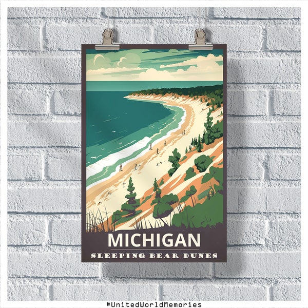 Michigan Poster - Etsy