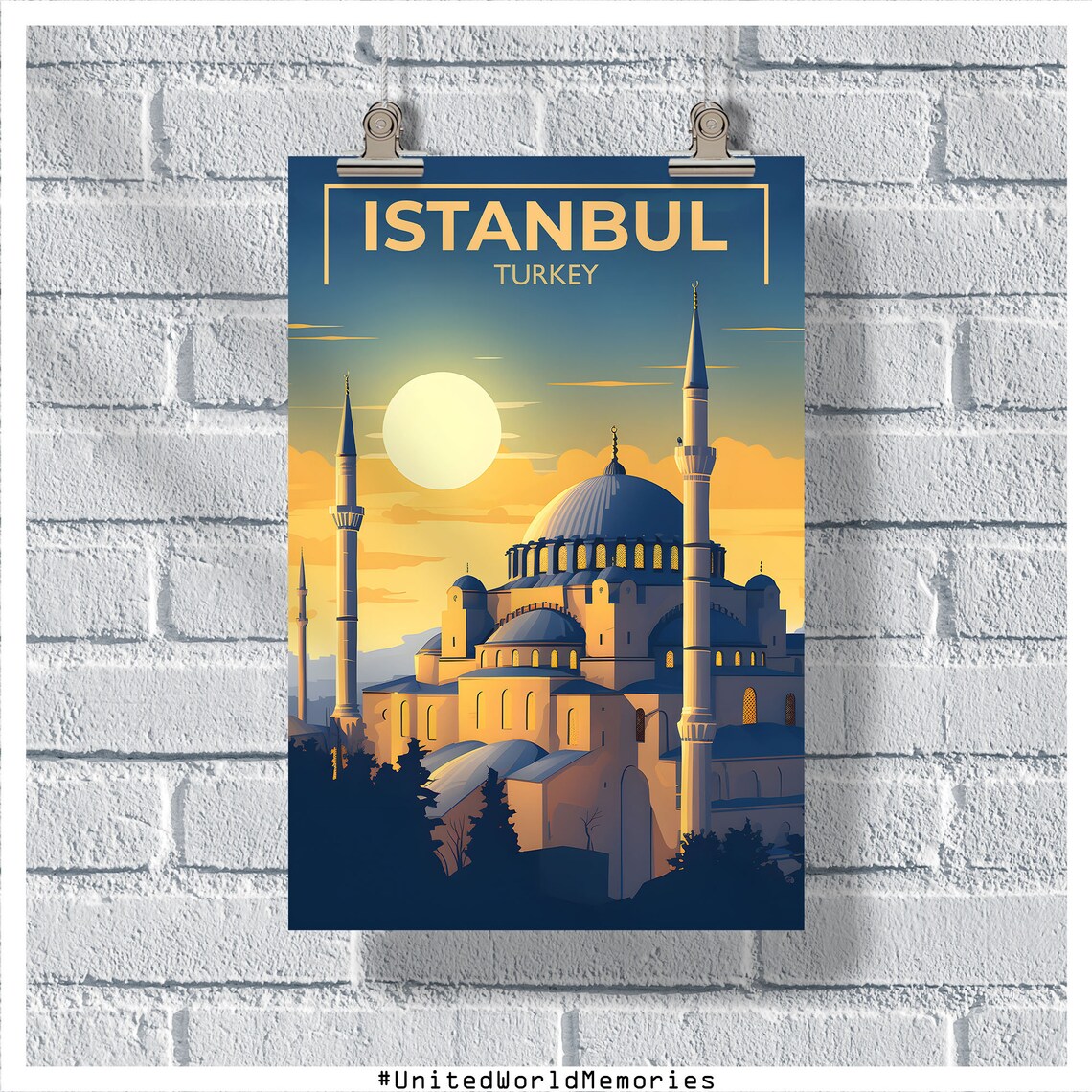Istanbul Hagia Sophia Poster, Istanbul Travel Poster, Turkey Poster ...