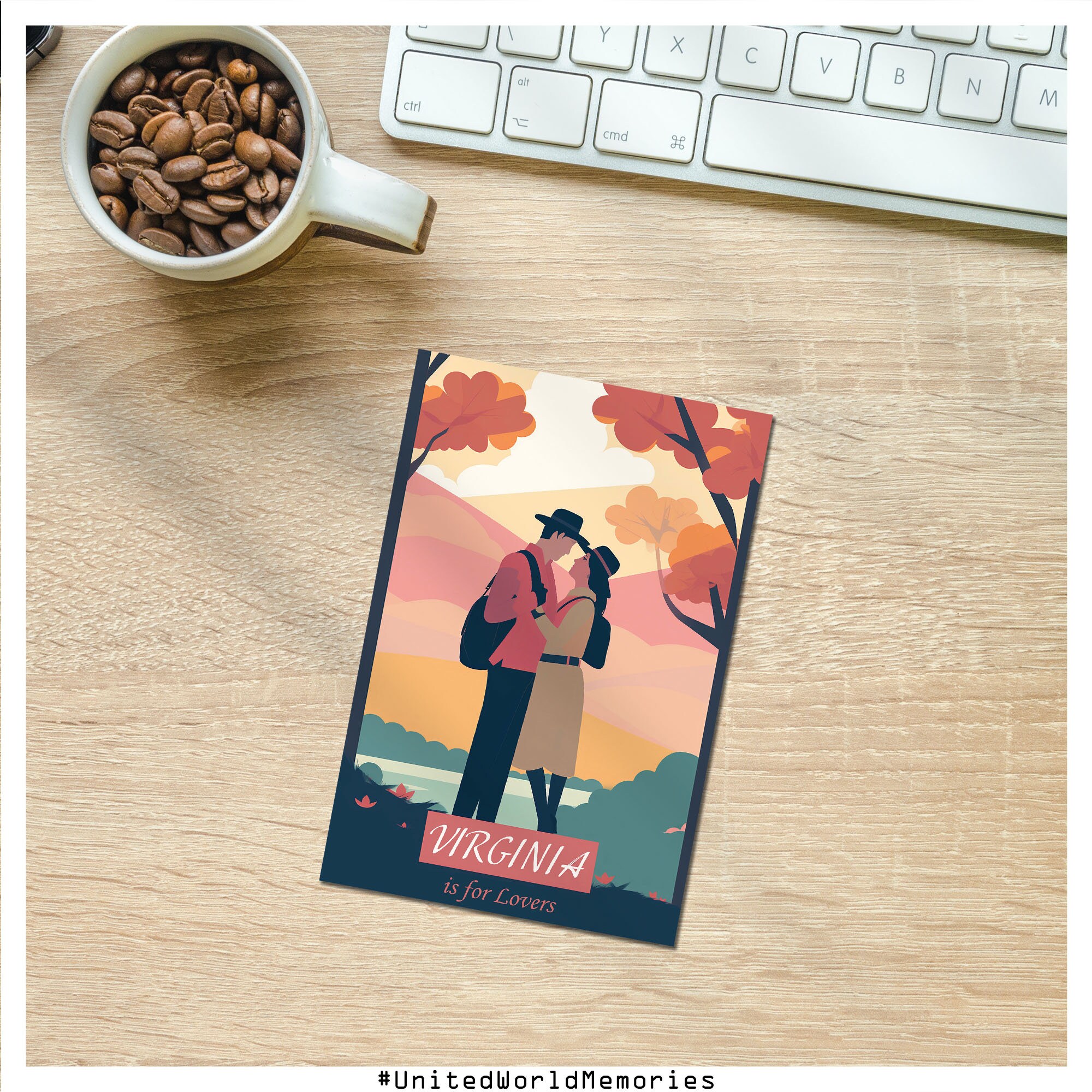 Virginia Travel Poster, Virginia is for Lovers Poster, Virginia Vintage ...
