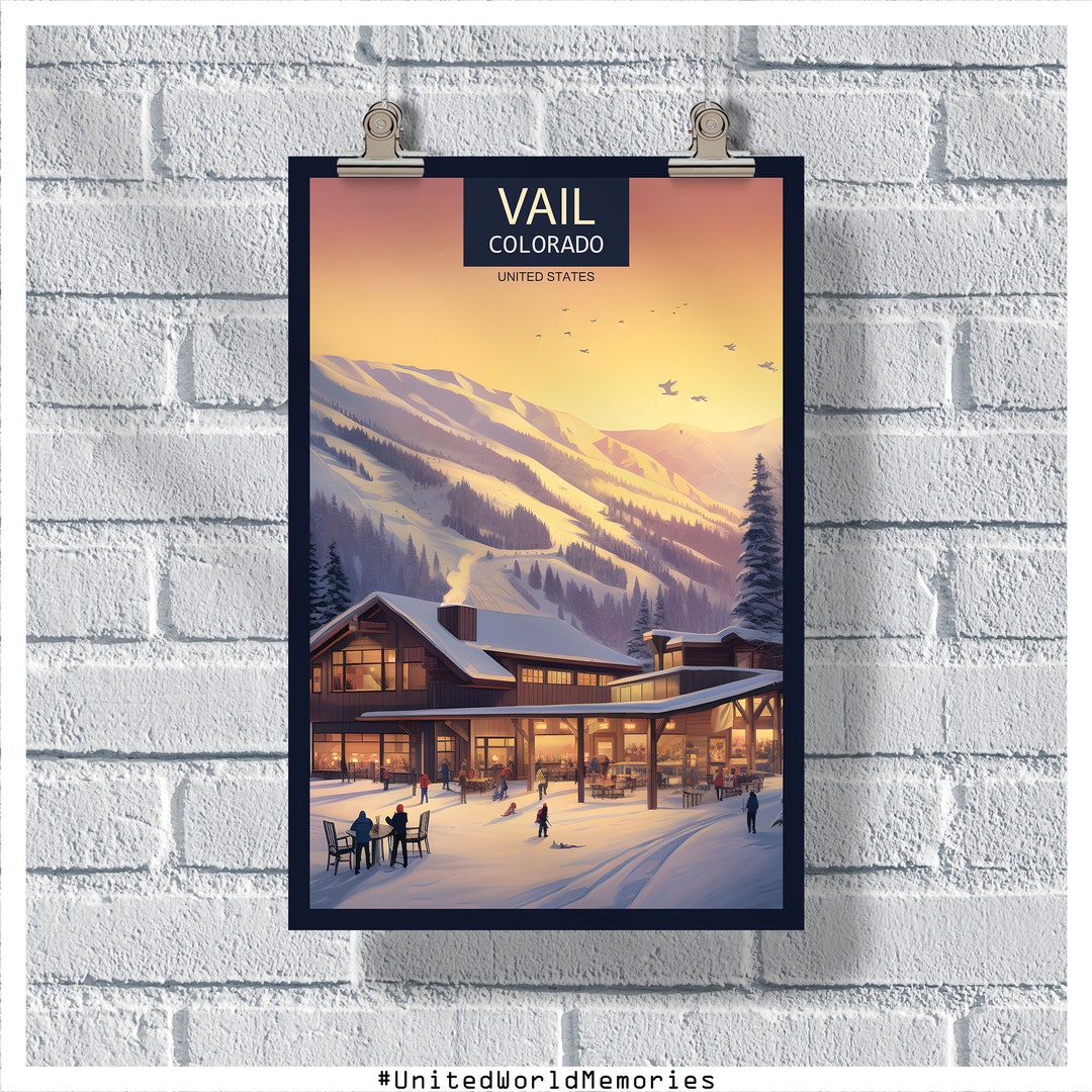 Vail Après-ski Delight Poster, Vail Wall Art, USA Ski Resort Print ...