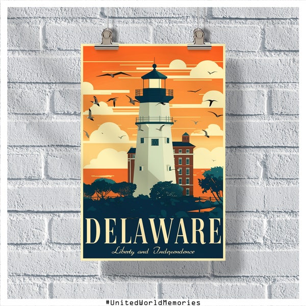 Delaware Poster - Etsy