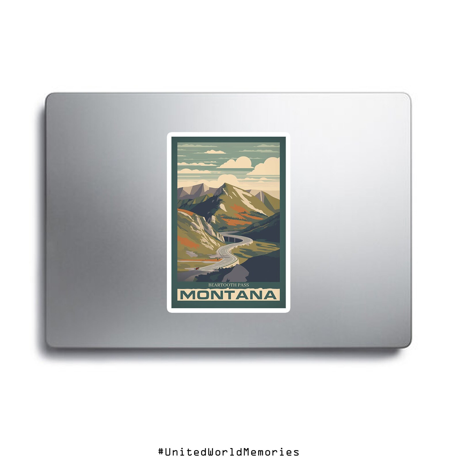 Montana Travel Poster, Beartooth Pass Poster, Montana Vintage Poster ...