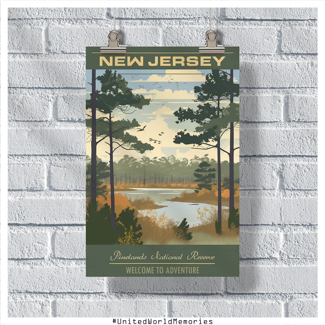 New Jersey Travel Poster, Pinelands National Reserve Poster, New Jersey ...